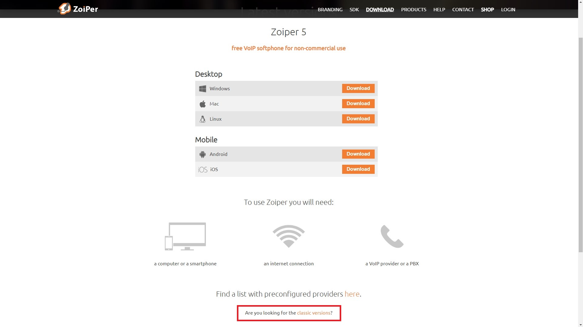 PC（Zoiper Classic）の設定方法について – 製品ヘルプページ